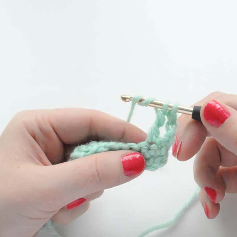 Two Treble Crochet Stitch Cluster - Step By Step Photos