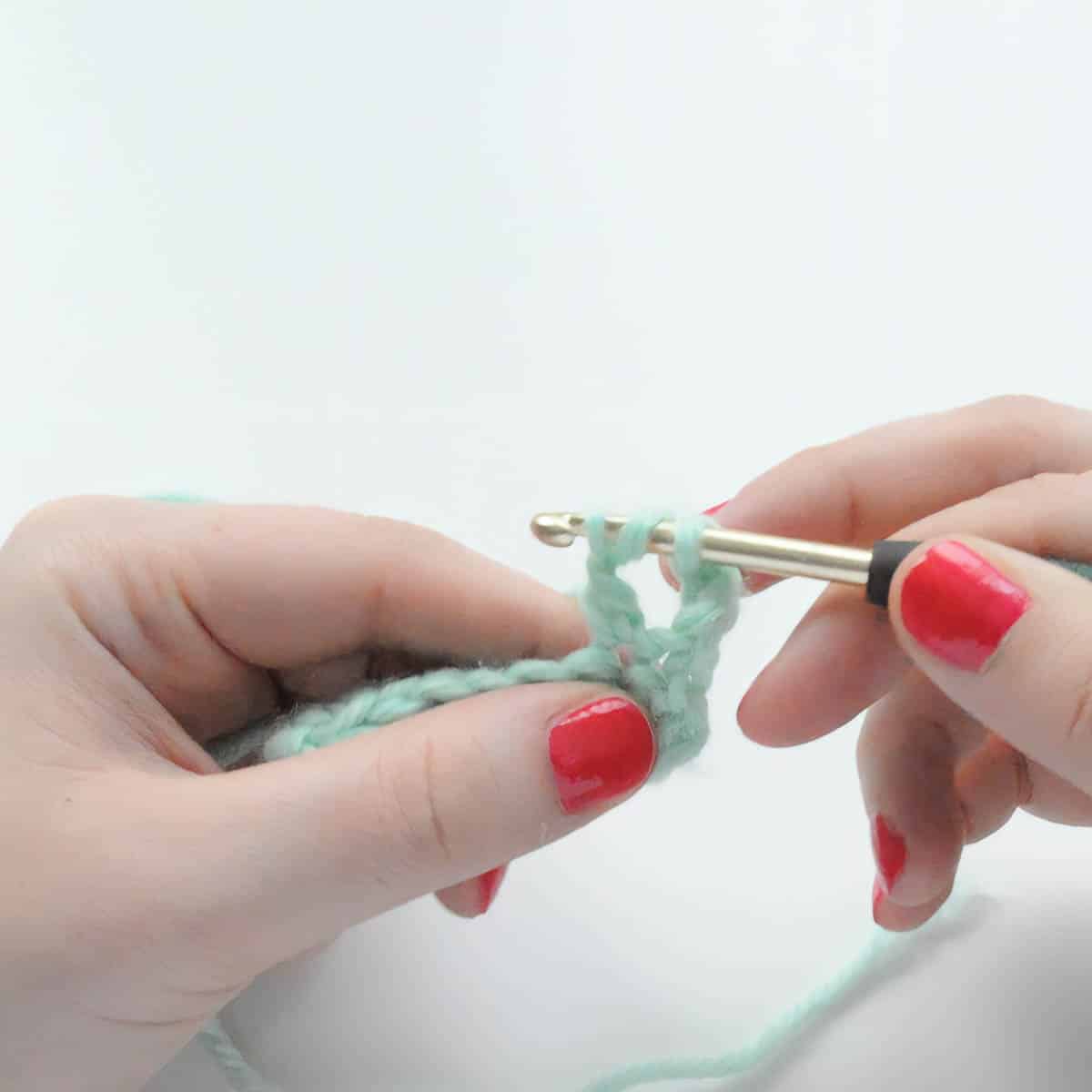 Two Treble Crochet Stitch Cluster - Step By Step Photos