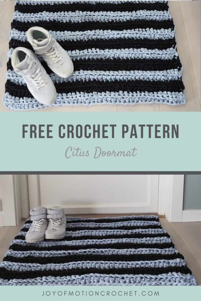 Crochet Doormat – Free Crochet Pattern - Fabric Yarn Pattern