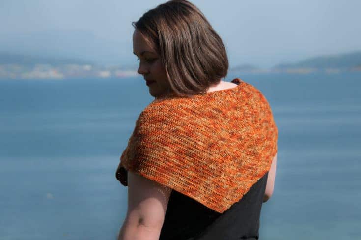 Crochet Autumn Leaves Shawl - FREE Tunisian Crochet Pattern