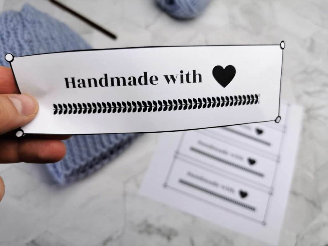 FREE Download Handmade Tag - Handmade With