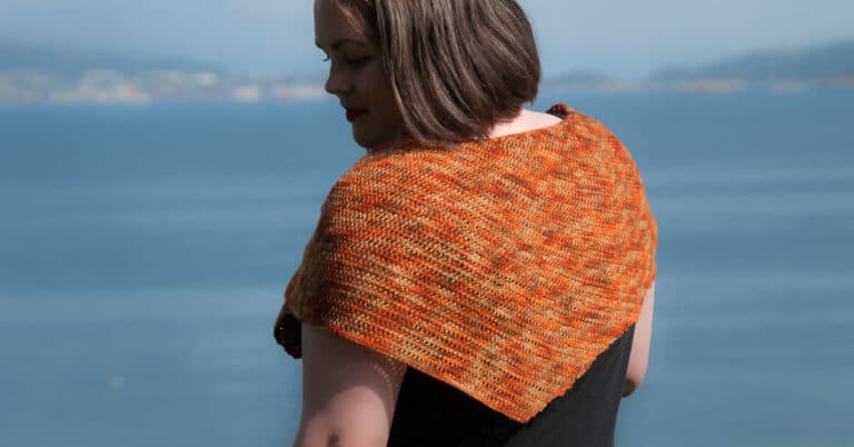 Crochet Autumn Leaves Shawl - FREE Tunisian Crochet Pattern
