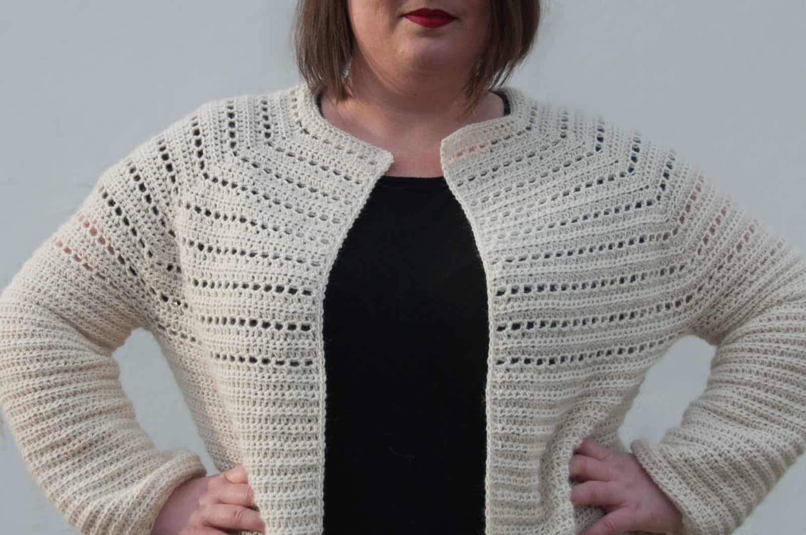 One Piece Crochet Cardigan Pattern • Size S - 5XL