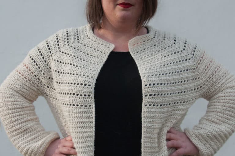 One Piece Crochet Cardigan Pattern • Size S - 5XL