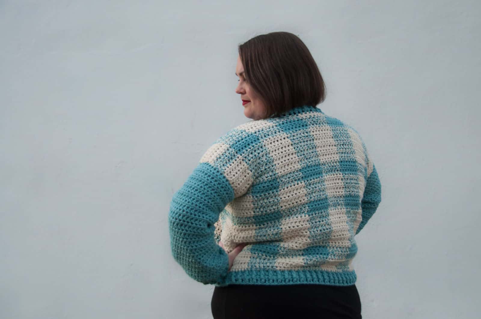 Plaid Crochet Cardigan - FREE Crochet Pattern