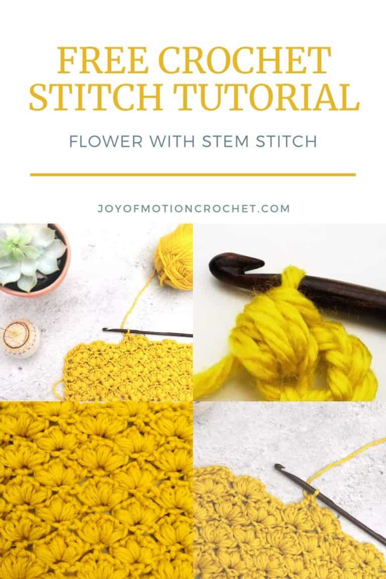 Flower With Stem Stitch - FREE Crochet Stitch Tutorial
