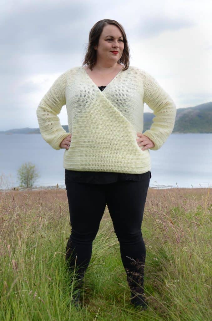 Crochet Wrap Sweater Free Pattern - XS - 5XL