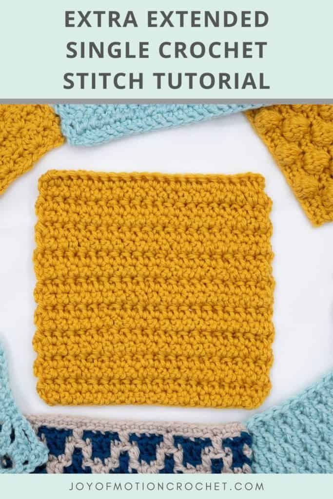 Extra Extended Single Crochet Stitch Tutorial - Easy Stitch