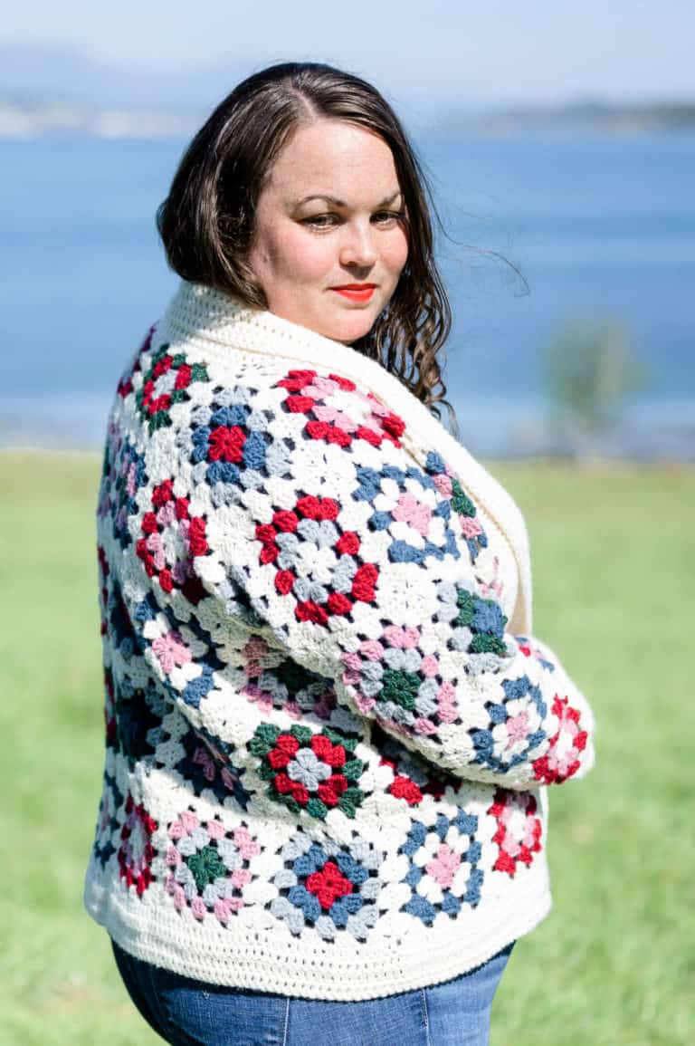 Free Granny Square Cardigan Crochet Pattern • XS - 5XL