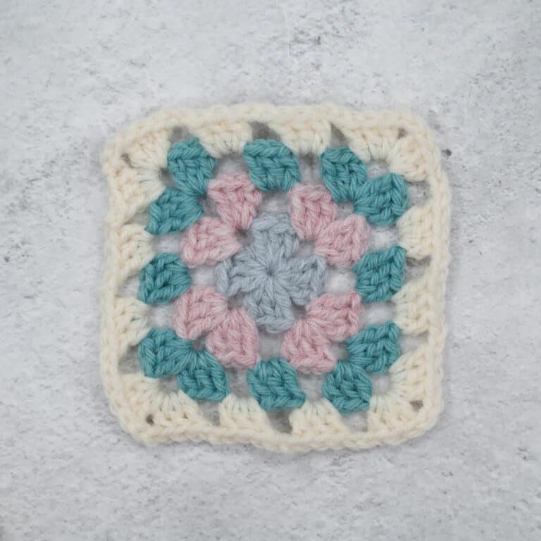 Granny Square Crochet Ottoman Pattern - Easy Pattern