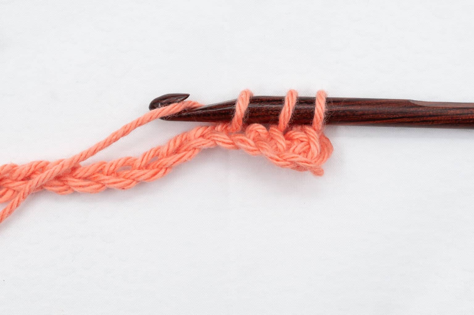 Linked Double Crochet Stitch Tutorial - Step by step photos