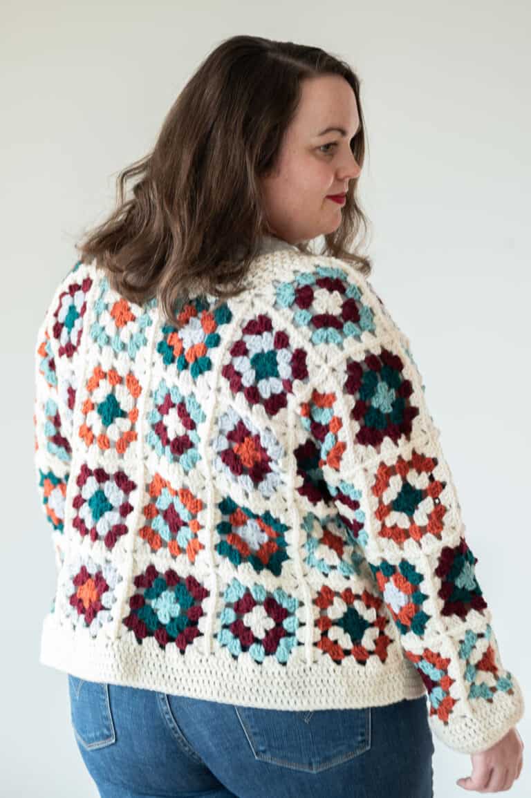 Granny Square Sweater Crochet Pattern (FREE) - XS to 5XL