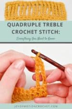 Quadruple Treble Crochet Stitch(qtr) in 4 Easy Steps (📸+📹)