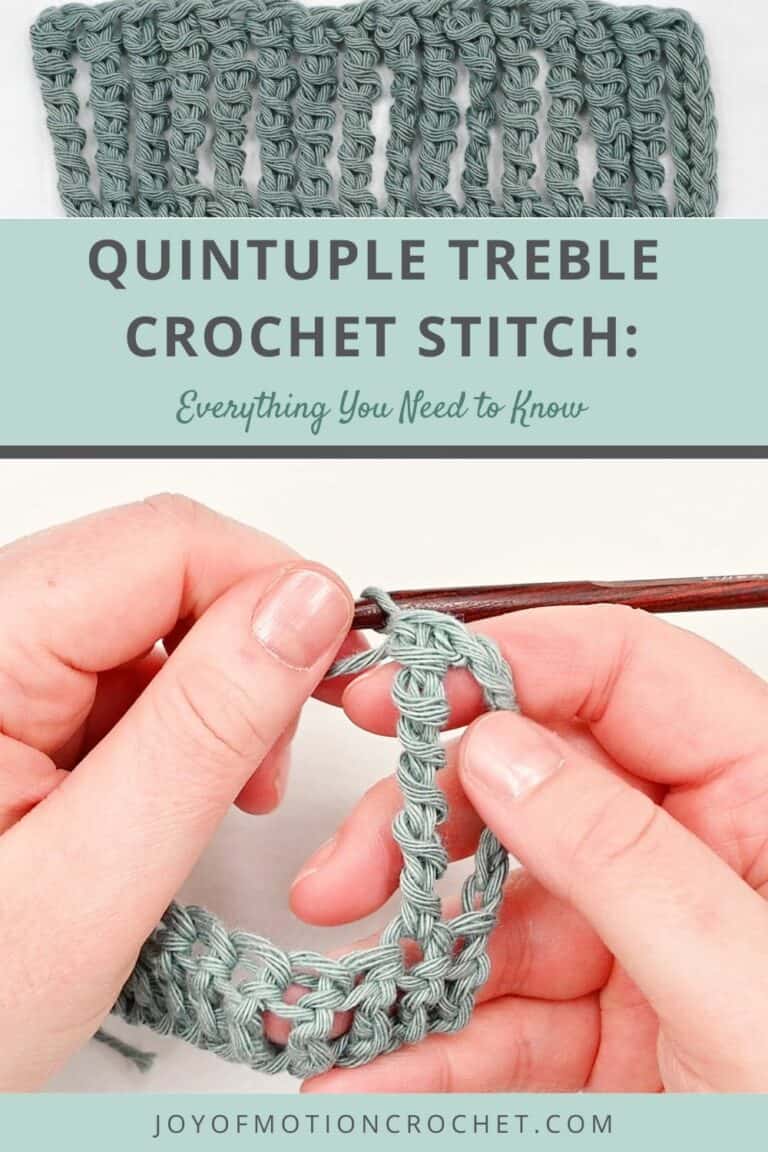 Quintuple Treble Crochet Stitch in 4 Easy Steps (📸+📹)