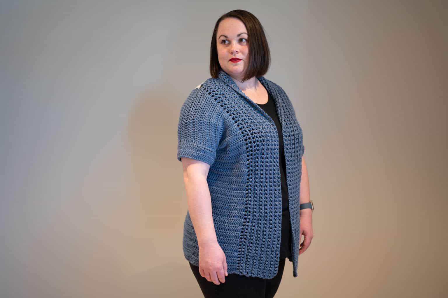 Free Short Sleeve Crochet Cardigan Pattern - Lace Stitch