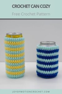 Easy Crochet Can Cozy Pattern (With 2 sizes)