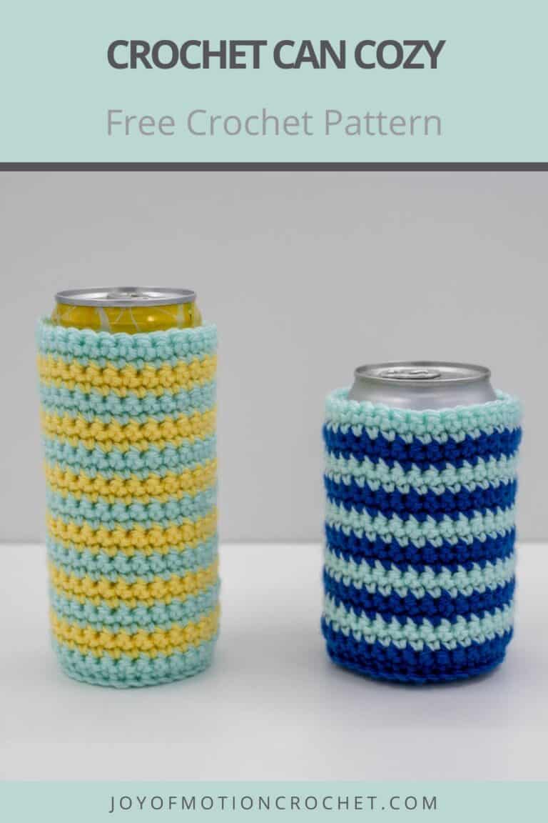 Easy Crochet Can Cozy Pattern (With 2 sizes)