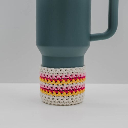 Striped Crochet Stanley Cup Boot - Easy Crochet Pattern
