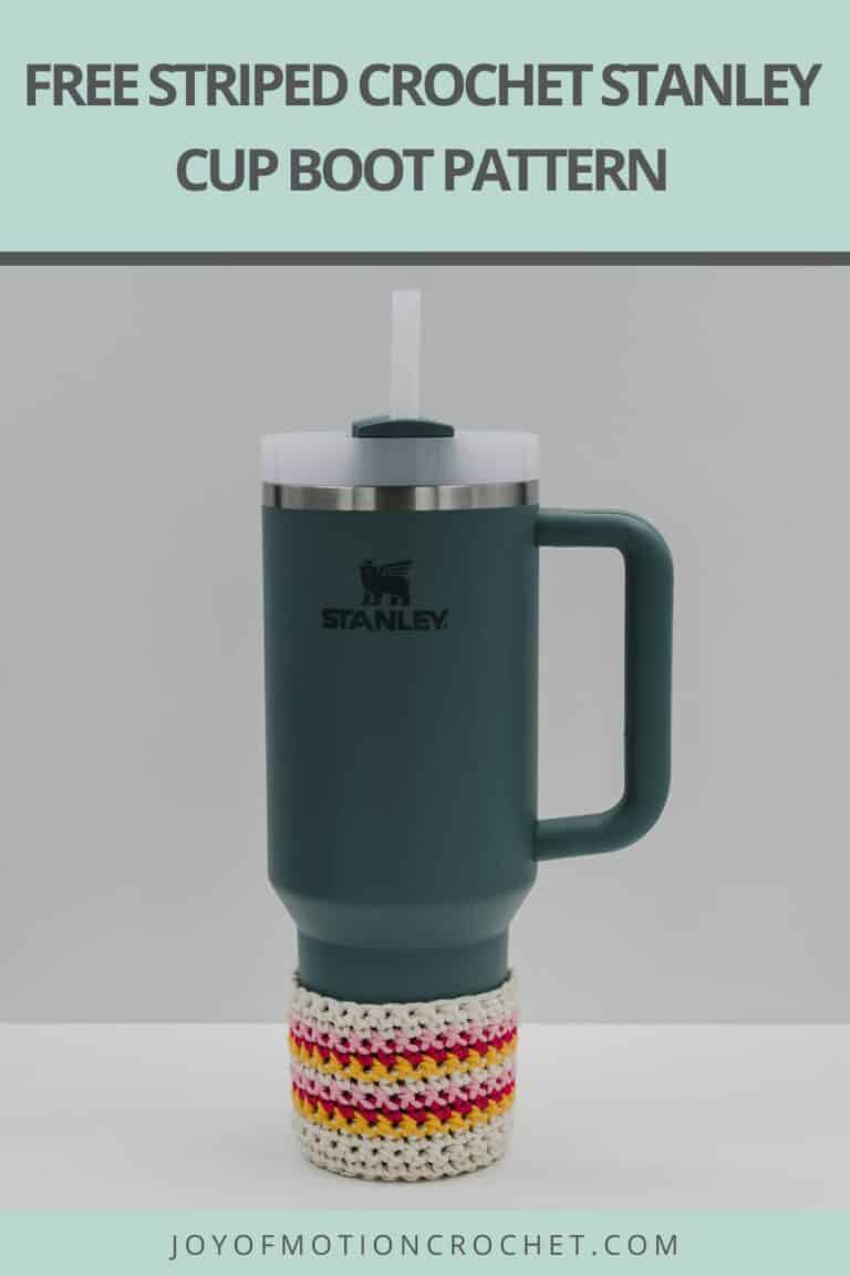 Striped Crochet Stanley Cup Boot - Easy Crochet Pattern
