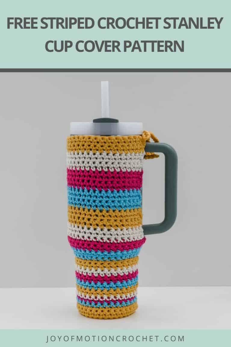 Free Striped Crochet Stanley Cup Cover - Easy Pattern