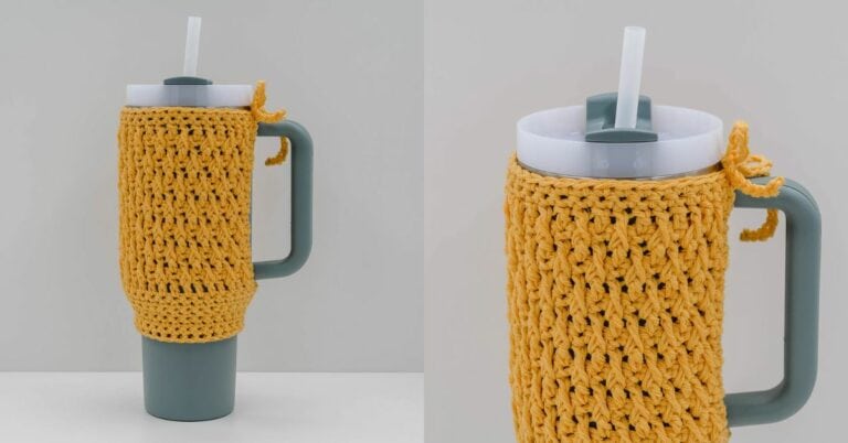 Textured Crochet Stanley Cup Cozy - Easy Crochet Pattern