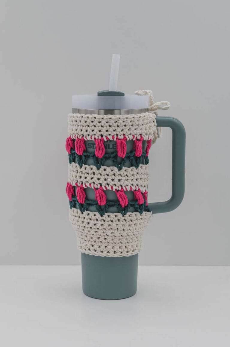 Easy Tulip Crochet Stanley Cozy - Quick Crochet Pattern