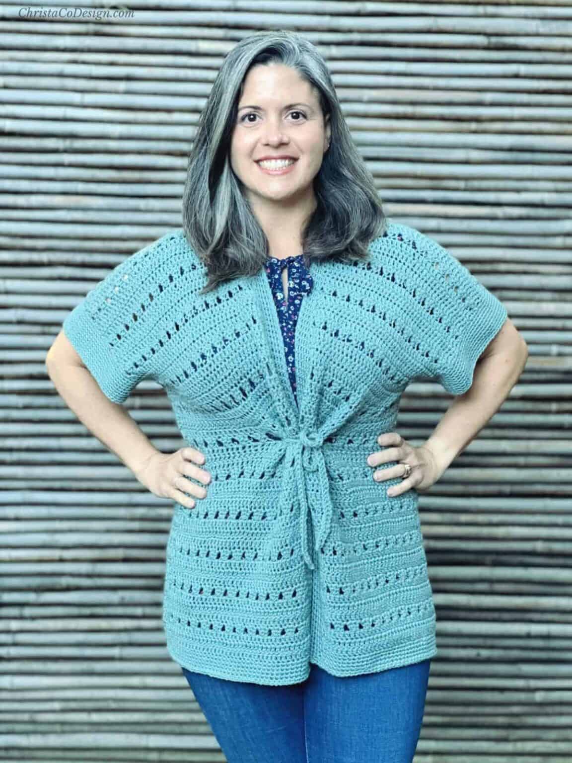 15+ Short Sleeve Crochet Cardigans - Free Patterns