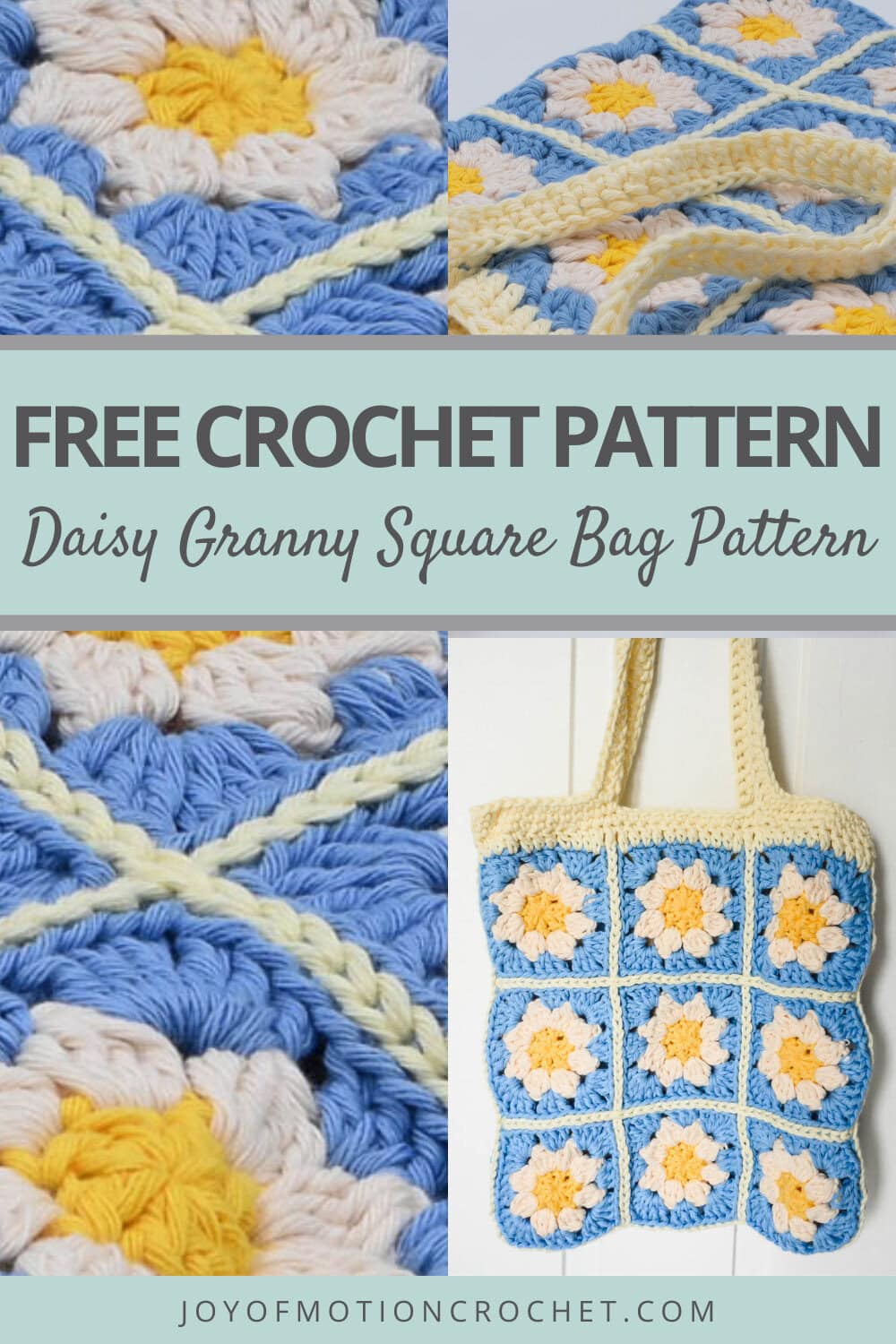 Easy Daisy Granny Square Bag Crochet Pattern