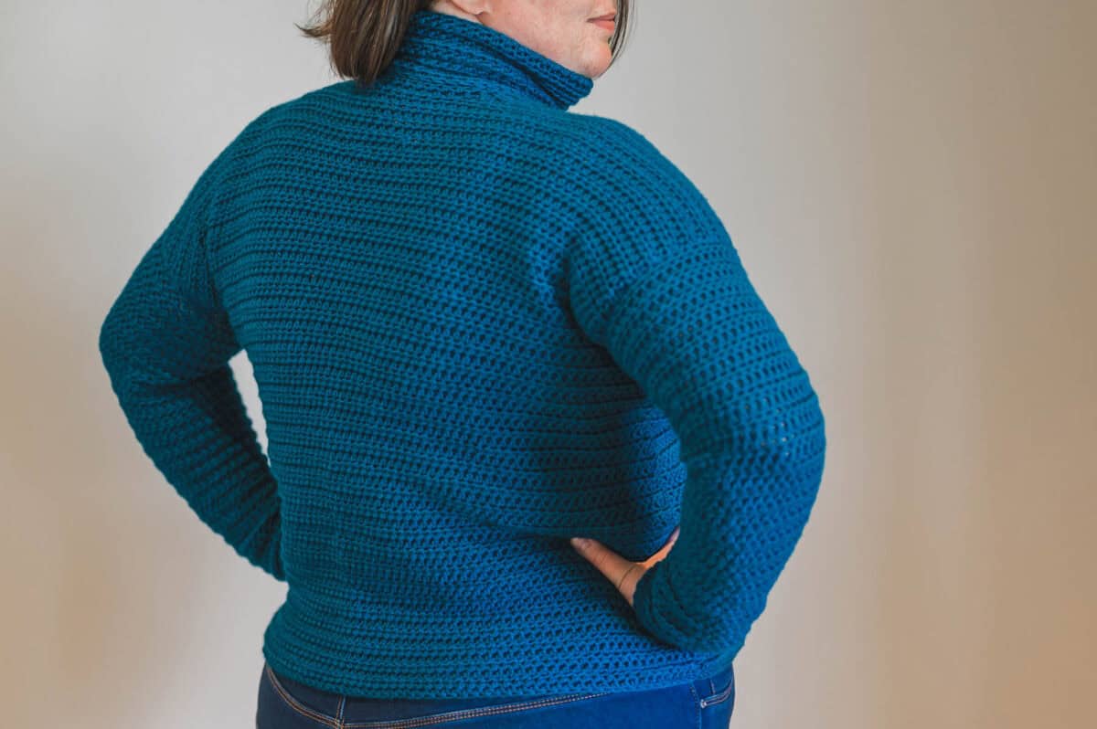 Crochet Turtleneck Sweater Pattern - Easy - Size XS to 5XL