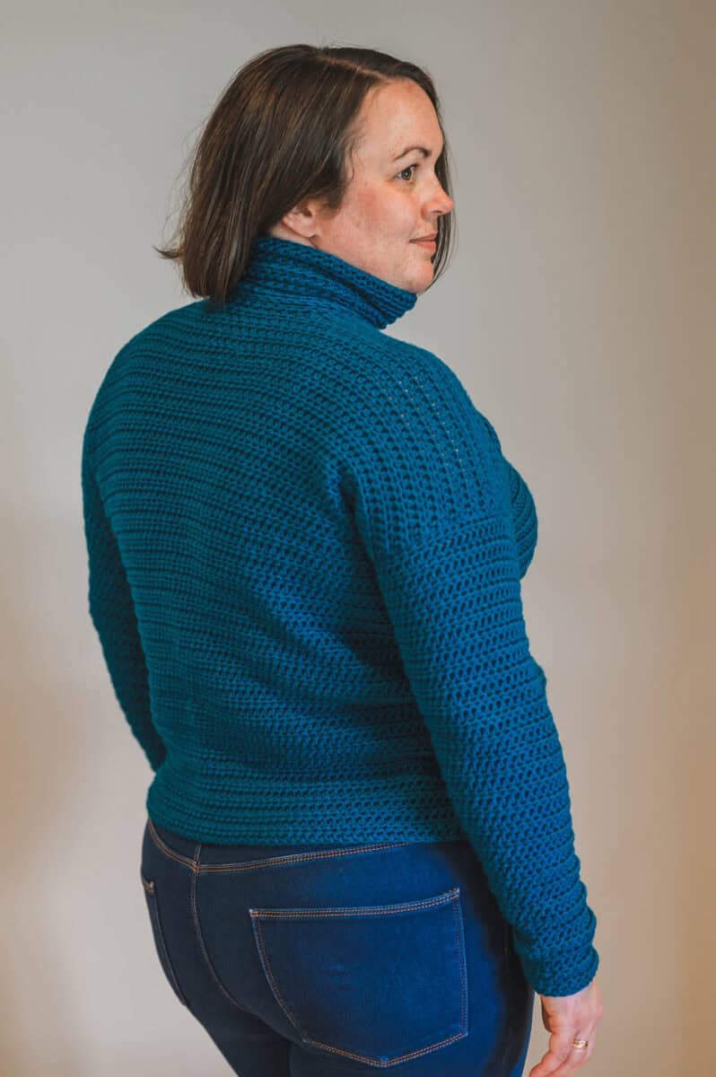 Crochet Turtleneck Sweater Pattern - Easy - Size XS to 5XL